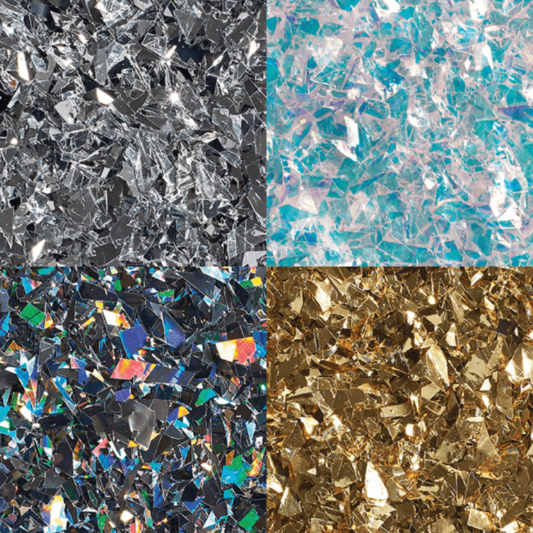 Decorative Glitter Flakes .125″ Random Cut – Concrete Floor Solutions